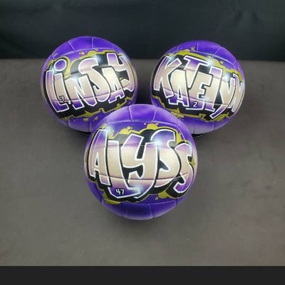Custom Volleyball Hand Painted Ball Unique Personalized Sports Gift ...