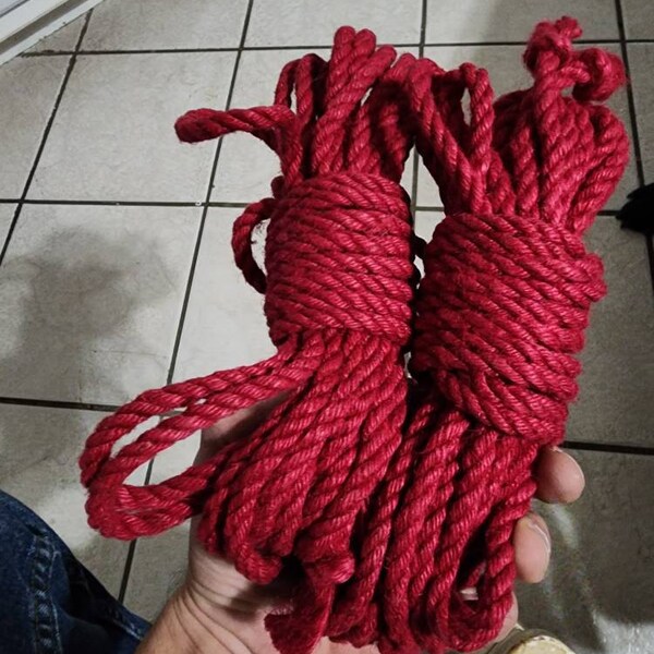 Jute Bondage Rope - Ruby Red - Etsy