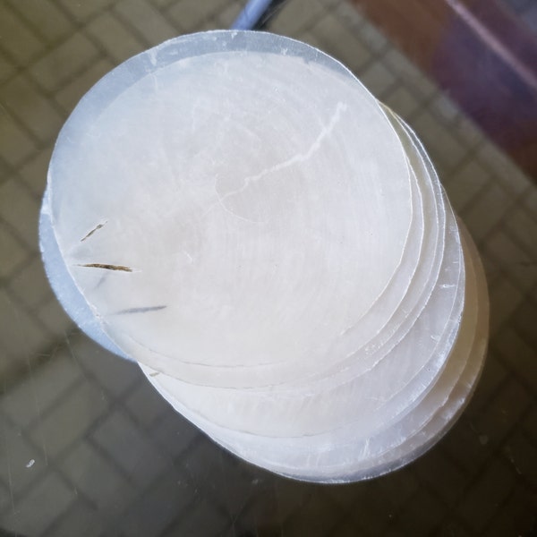 Capiz Shells Round 3" - Flat Shells - Natural Cream Capiz - Beach ...