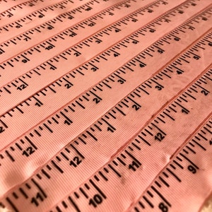 7/8" Baby Pink Ruler Print Grosgrain Ribbon - Fall School - Teacher ...