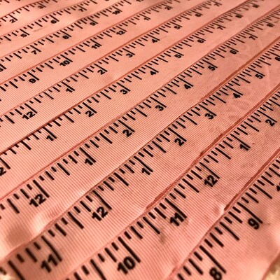 7/8 Baby Pink Ruler Print Grosgrain Ribbon Fall School - Etsy