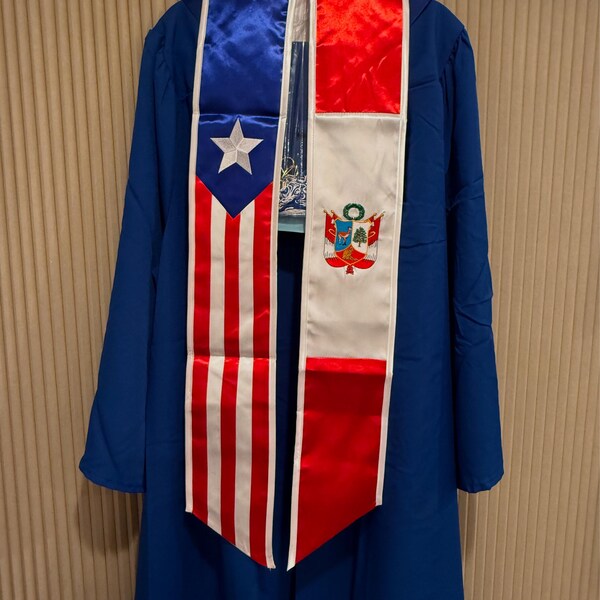 Honduras/peru Sash, Binational Stole, First Generation, Graduation Sash ...