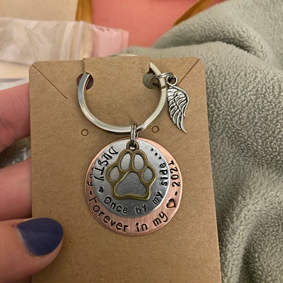 Pet Memorial Key Chain, Personalized, Pet Remembrance Key Chain ...