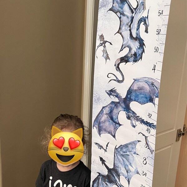 Dragons Height Chart Personalized Growth Chart Dragons Kids Room ...