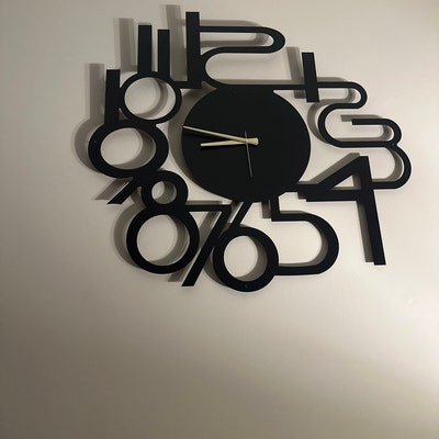 Modern Wall Clock, Unique Wall Clock, Metal Wall Clock, Silent Wall ...