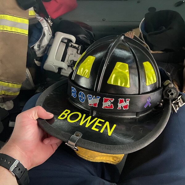 Custom Firefighter Leather Helmet Bands - Etsy Canada