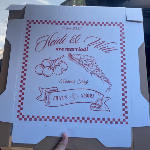 Pre-designed Christmas Pizza Box With Writable Blank Space Festive ...