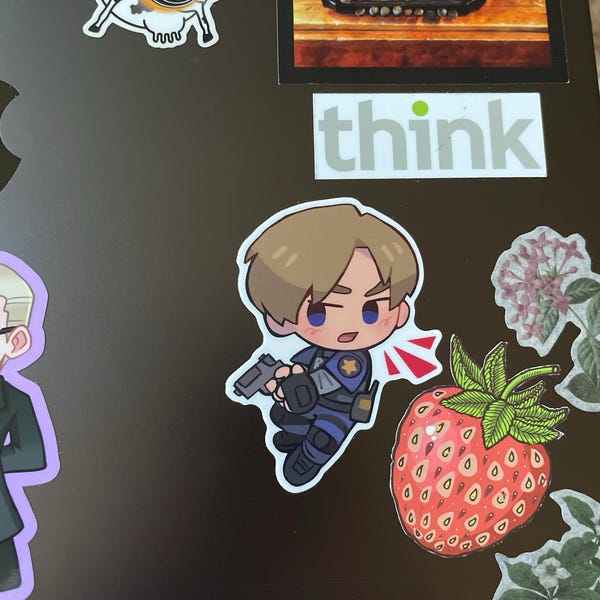 Leon Kennedy | Resident Evil | 3" Matte Vinyl Stickers - Etsy