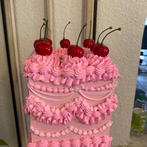 Pink Cake Tissue Box Cover - Etsy