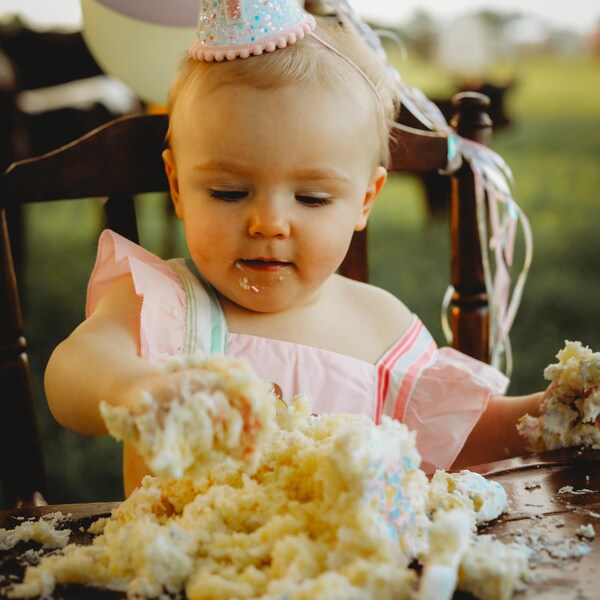 Confetti Cake Crown/ Princess Crown/ Sweet One Crown/ First Birthday ...