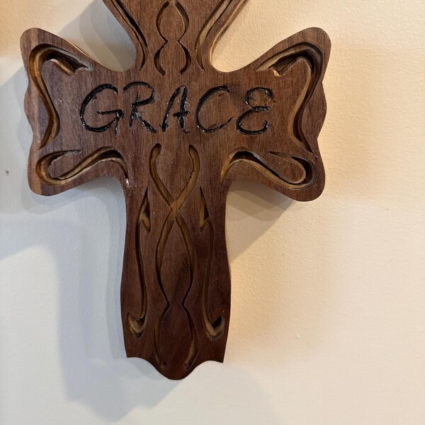 Easter Cross Intarsia Pattern Segmentation Scroll Saw Pattern Bandsaw ...