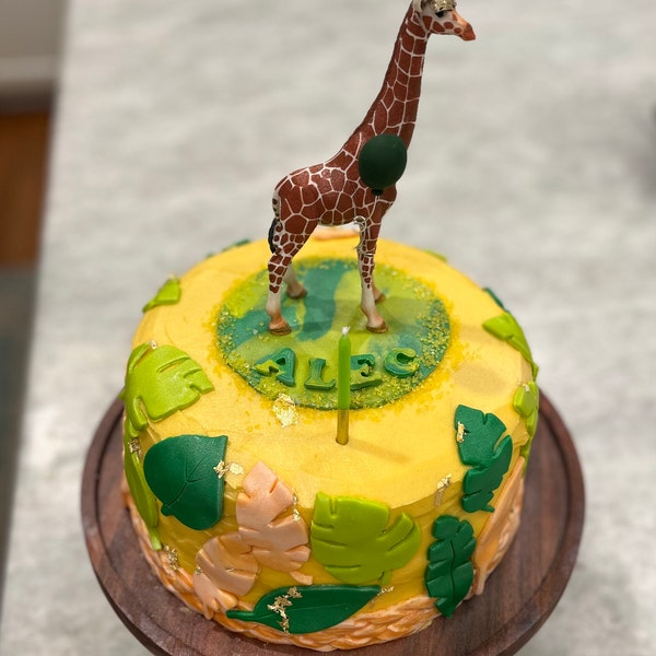 Giraffe Cake Topper/safari Party Cake/safari Animal Cake Toppers/party ...