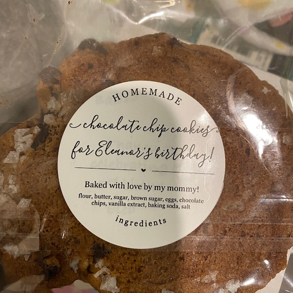 Homemade Food Label Template - Sticker / Tag, Round Printable Seal ...