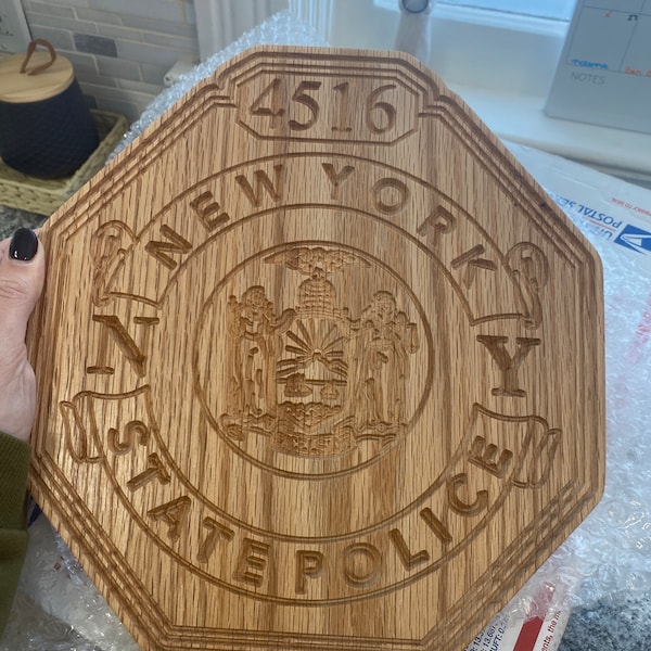 NYPD Wooden Police Badge // NYPD Police Badge // Police Officer ...