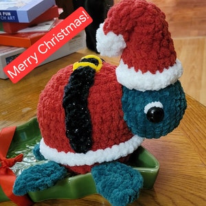 Santa Christmas Turtle Pattern Crochet PDF Download Beginner Friendly ...