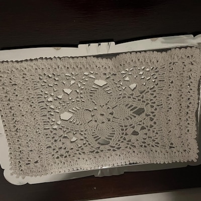13 Grey Square Doily-crocheted Doily-table Decoration - Etsy