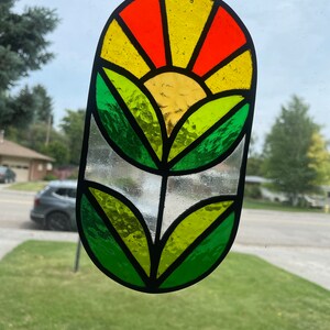 Sun Ray Plant Stained Glass Pattern, Stained Glass Patterns, Digital ...
