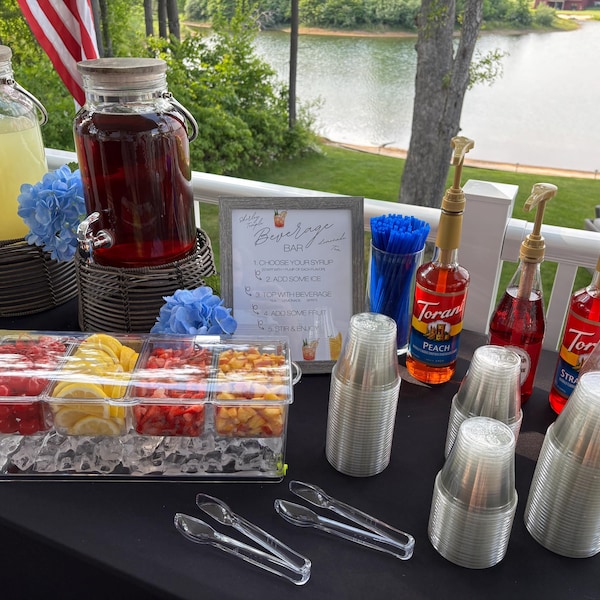 CUSTOM Graduation Party Lemonade Bar Menu Canva Template 6 Dirty Soda ...