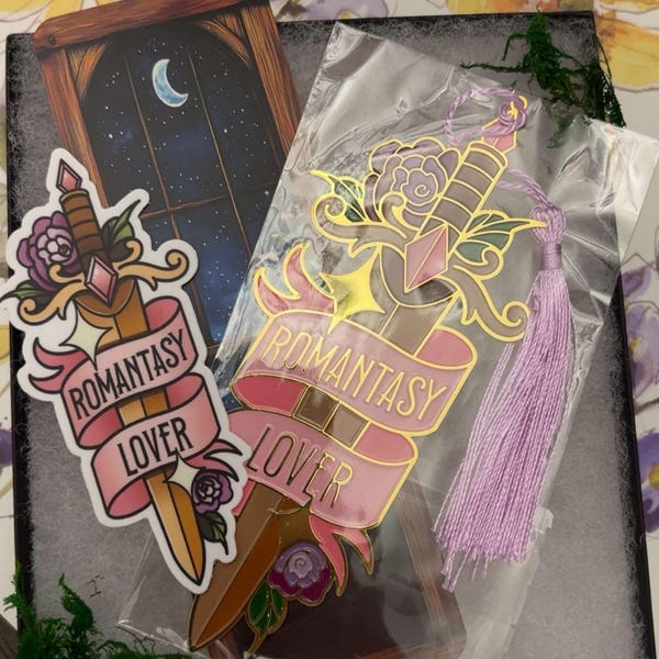 Romantasy Lover Sword Metal Bookmark - Etsy