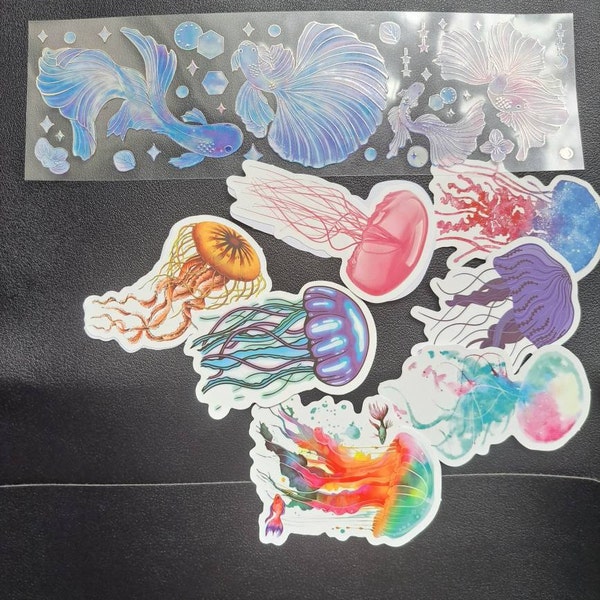 Set of Fish Marine Stickers | Nature Stickers | Journal Stickers ...