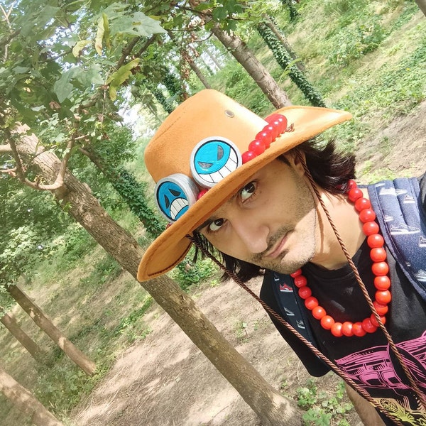 Ace Red Necklace One Piece Anime Inspired, Portgas D Ace Cosplay ...