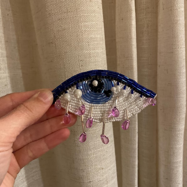 Evil Eye Patches Evil Eye Charm Badges Beaded Crystal Applique Sew on ...