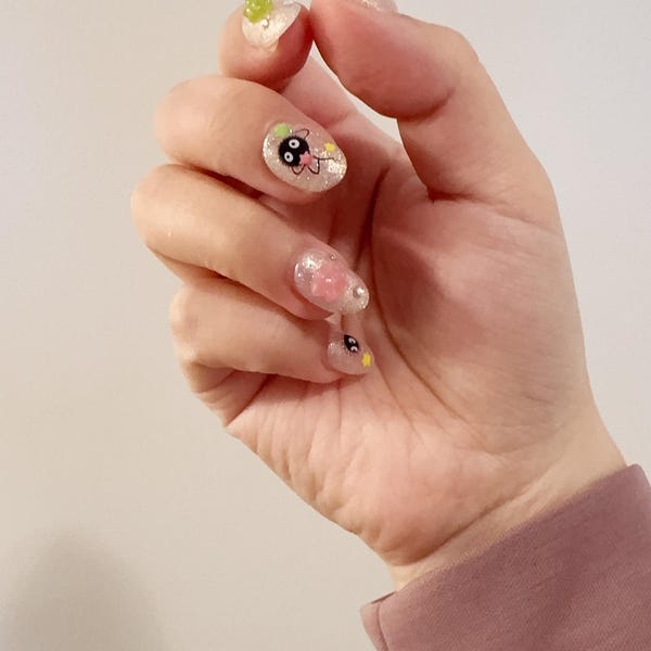 Pikmin Hand-painted Press-on Nails - Etsy
