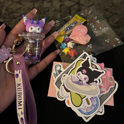 Pink Peach Liquid Keychain Cute Floating Oil - Etsy