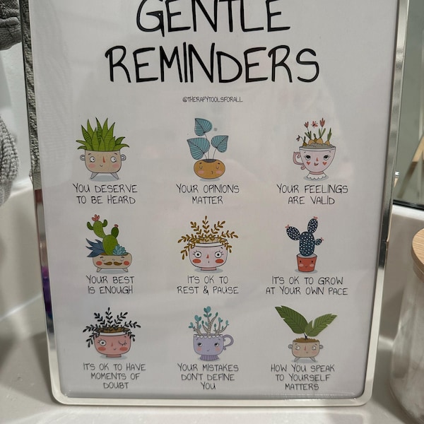 Note to Self Digital Mental Health Poster, Self Love, Self Care ...