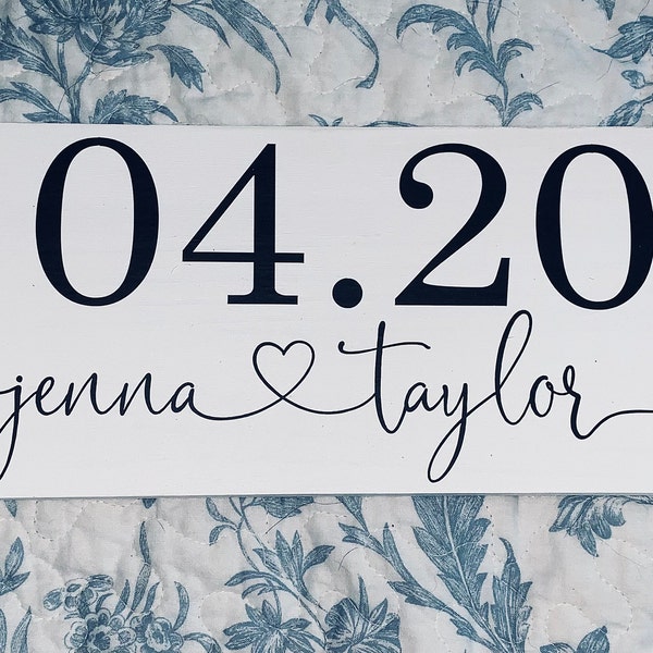 Save the Date Sign, Wedding Announcement Sign, Engagement Photo Prop ...