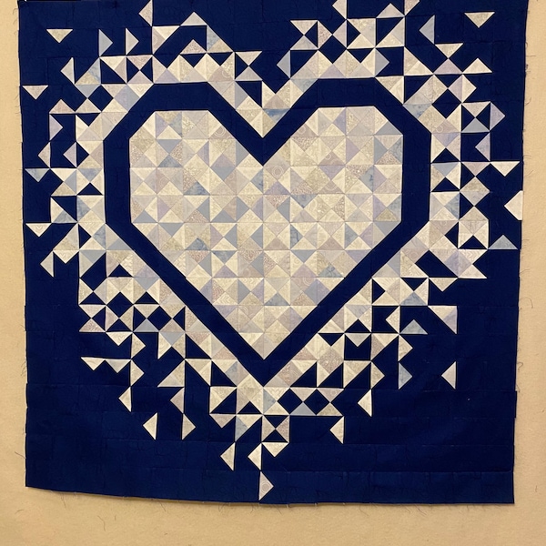 PDF MINI Exploding Heart Quilt Pattern Digital Download by Slice of Pi ...