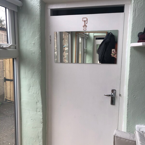 Handmade (black Pictured) Wire Bathroom, Toilet Wall/door Sign. Wire ...