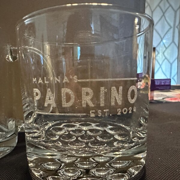 Personalized Padrino Cocktail Glass, Padrino Tequila Glass, Custom ...