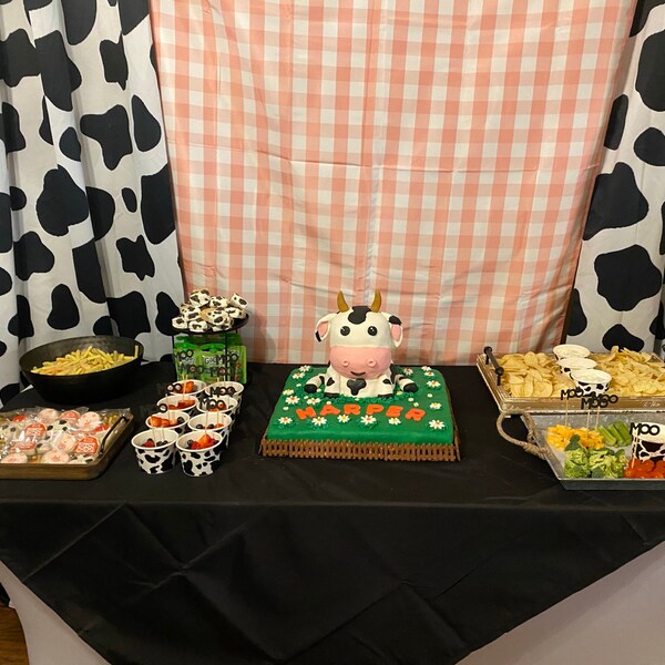 Cow Party Snack Cups, Cow Birthday Party Snack Cups, Farm Party Snack ...