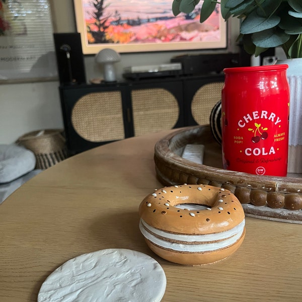 Peanut Butter and Jelly Coaster Sandwich Set of 4, Handmade Clay ...