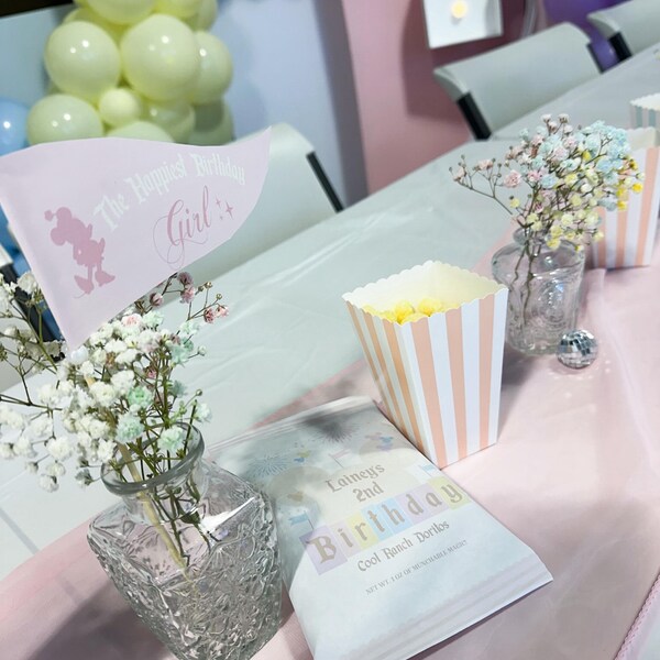 Printable Disney Party Welcome Sign, Minnie Birthday Party Welcome Sign ...