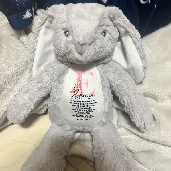 Personalised Bunny Rabbit, Peter Rabbit New Baby Gift, Personalised ...