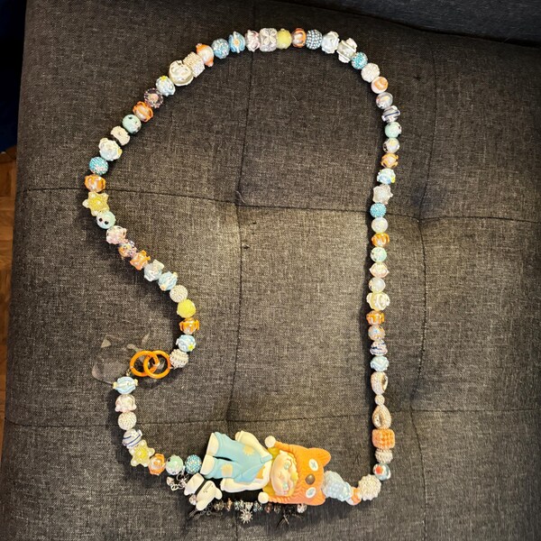 Handmade Crossbody Phone Strap Hand Painted Beads With Figure Toy ...