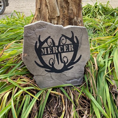 Personalized Monogram Name Rock Engraved Stone Personalized Garden Rock ...