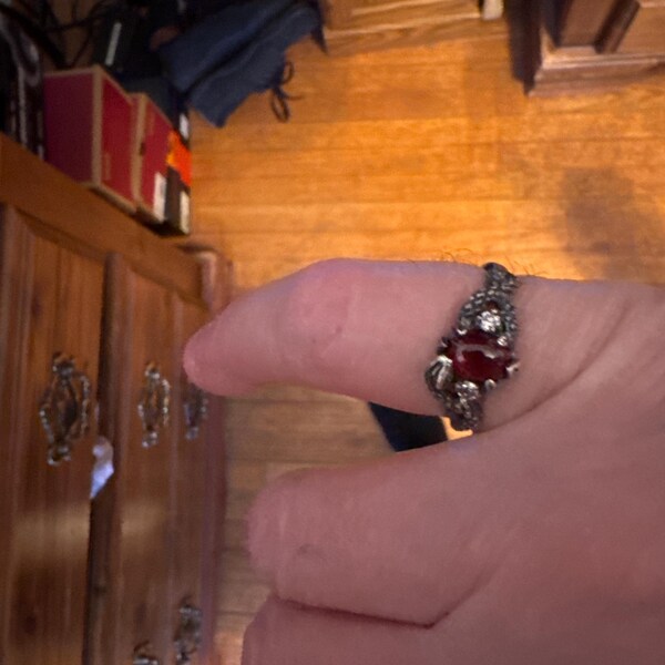 Elven Wedding Ring, Elven Engagement Ring, Dark Elven Silver Natural ...