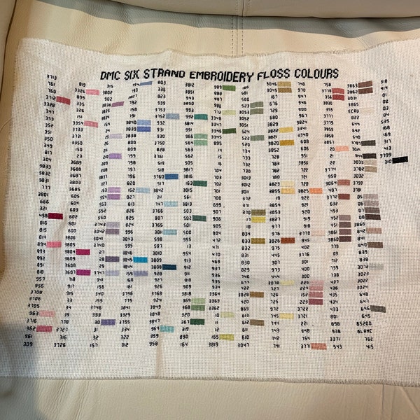 Floss Color Chart Cross Stitch Pattern, COLOR ORDER, DMC Floss, Color ...