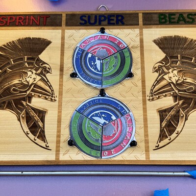 Spartan X2 Two Trifecta Medal Rack / Display V2.0 Rbg-s-2x-420g - Etsy