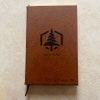 Personalized Leather Lodge Guest Book, Engraved Lined Journal ...