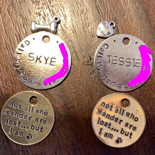 Not All Who Wander Are Lost - Cat Dog Pet Tag ID - 3 SIZES #poshtags ...