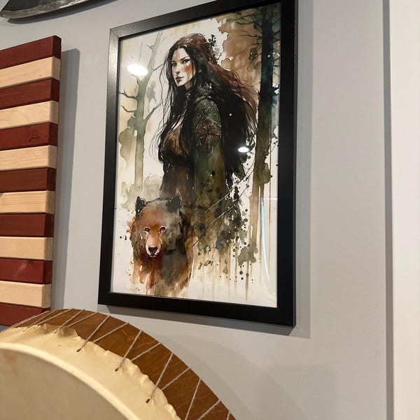 Artio Celtic Goddess of the Wilderness Poster Print Celtic Bear Goddess ...