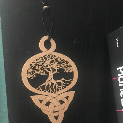 Tree of Life Celtic Trinity Knot Ornament Woodcut Tree of Life Celtic ...