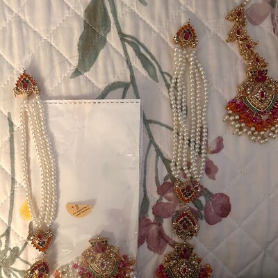 Nauratan Bridal Set / Pakistani Jewelry / Indian Bridal Jewelry /indian ...