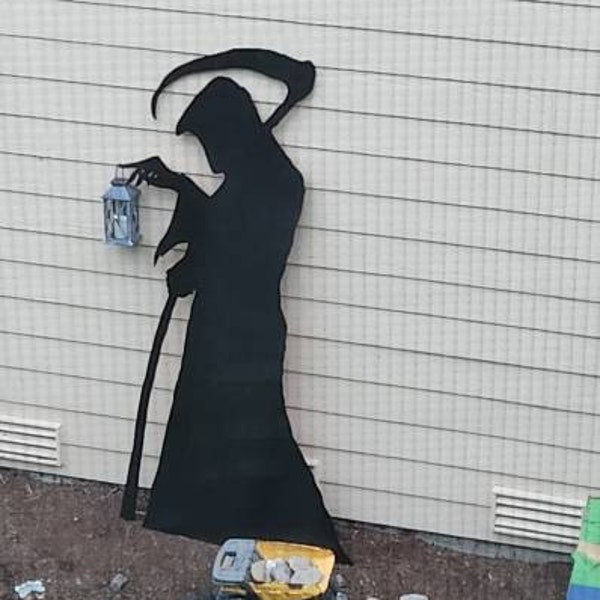 7.1ft Grim Reaper Template When Made. Printable Trace and Cut Halloween ...