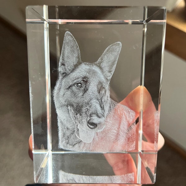 Laser Engraved 2D Crystal Necklace With Your Personalized Photo - Etsy