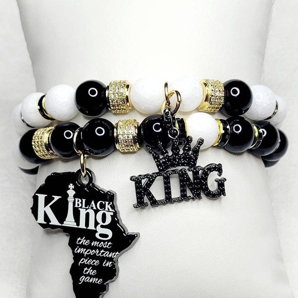 1 Black King Charm, Black King Word Charm, 37mmx32.9mm - Etsy